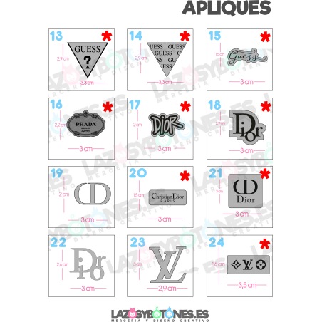 APLIQUE - RESINA LOGOS MARCAS